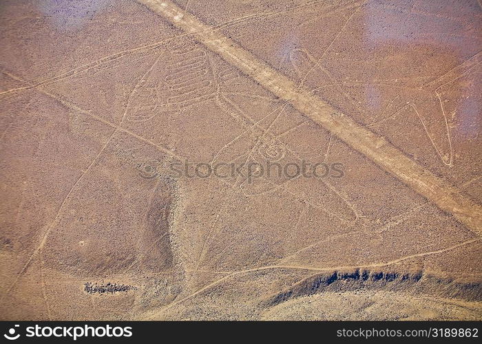 Aerial view of Nazca lines, Nazca, Peru — Stockphotos.com