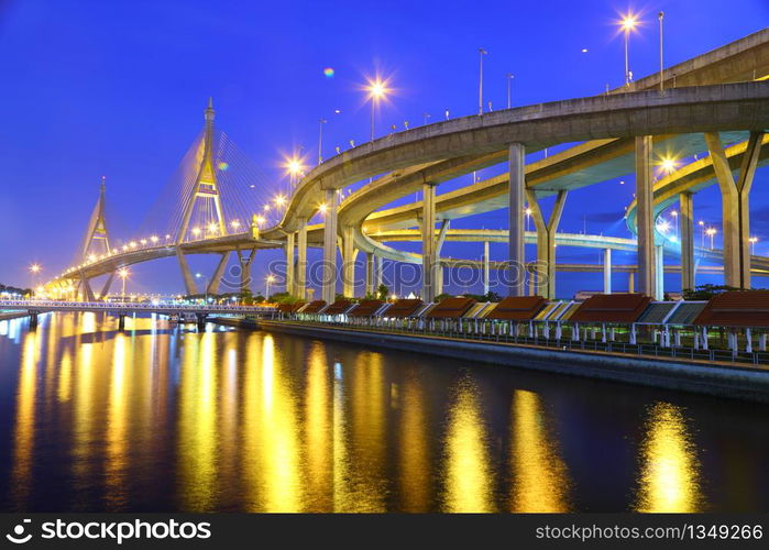 Bridge in Thailand, also known as the Industrial Ring Road Bridge, in ...
