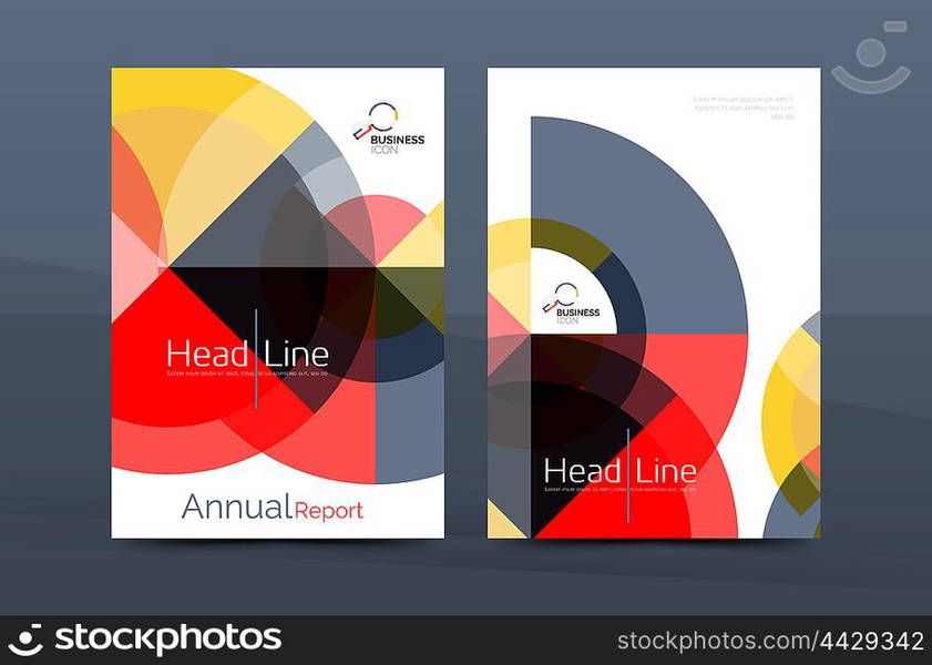Business cover page design, brochure flyer layout, abstract ...