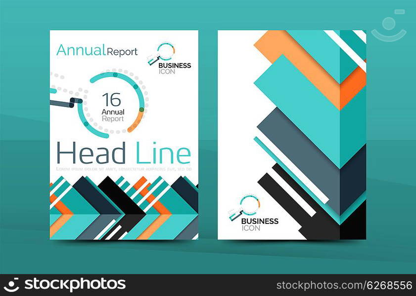 Business cover page design, brochure flyer layout, abstract ...