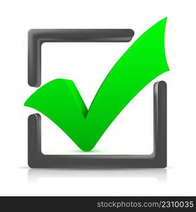 Check mark vector illustration on white background.. Check mark vector ...