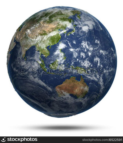 East world map. East world map. Earth globe model, maps courtesy of ...