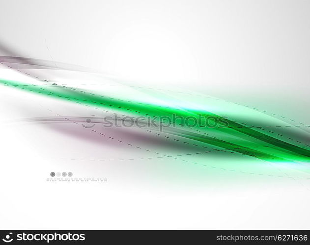 Futuristic green color in wave template. Futuristic green color in wave ...
