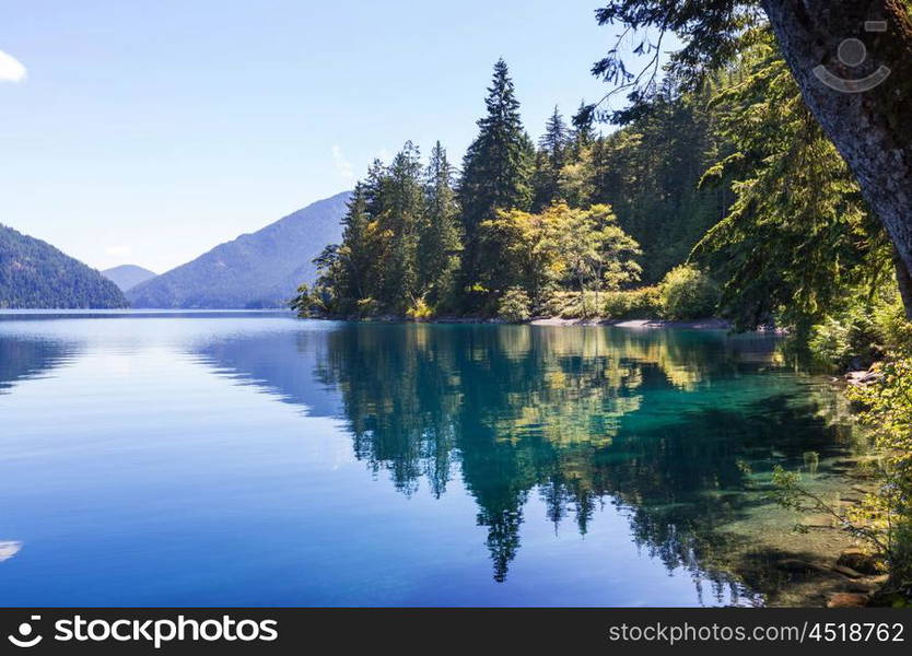 Lake Crescent at Olympic National Park, Washington, USA — Stockphotos.com