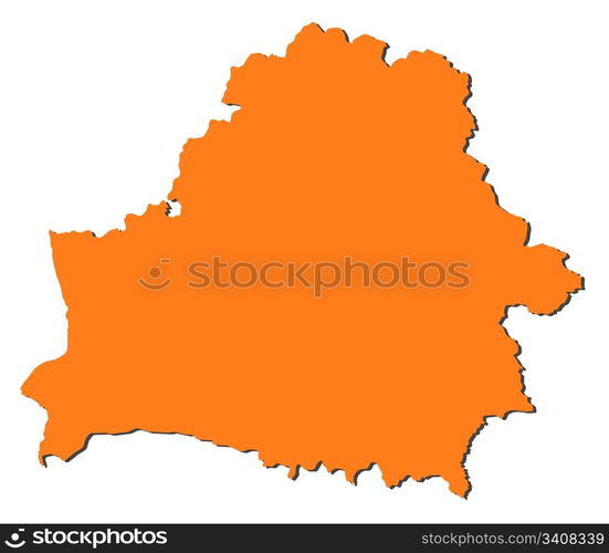 Map of Belarus. Political map of Belarus with the several provinces ...