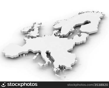 map of europe. 3d — Stockphotos.com
