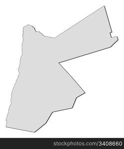 Map of Jordan. Political map of Jordan with the several governorates ...
