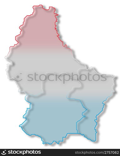 Map of Luxembourg. Political map of Luxembourg with the several ...