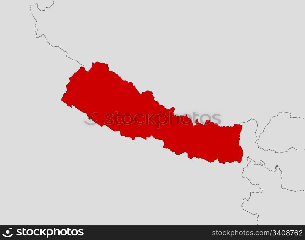Map of Nepal. Political map of Nepal with the several zones ... Map of Nepal. Political map of Nepal with the several zones ...