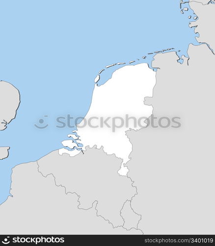 Map of Netherlands. Political map of Netherlands with the several ...