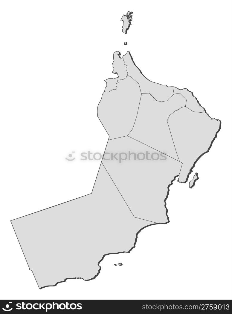 Political map of oman
