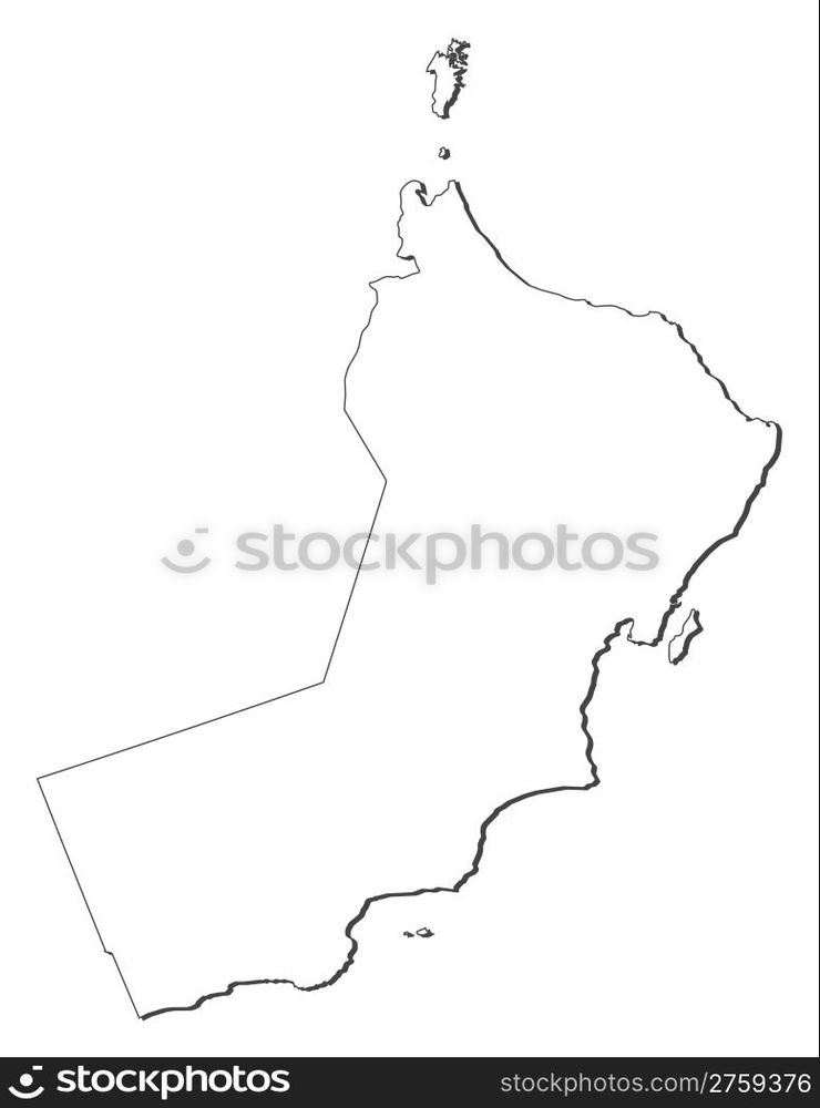 Map of Oman. Political map of Oman with the several regions and ...