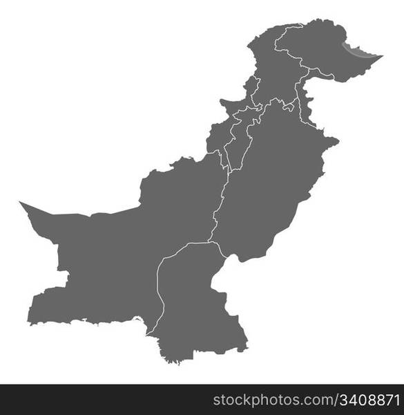 Map Of Pakistan Political Map Of Pakistan With The Several Provinces