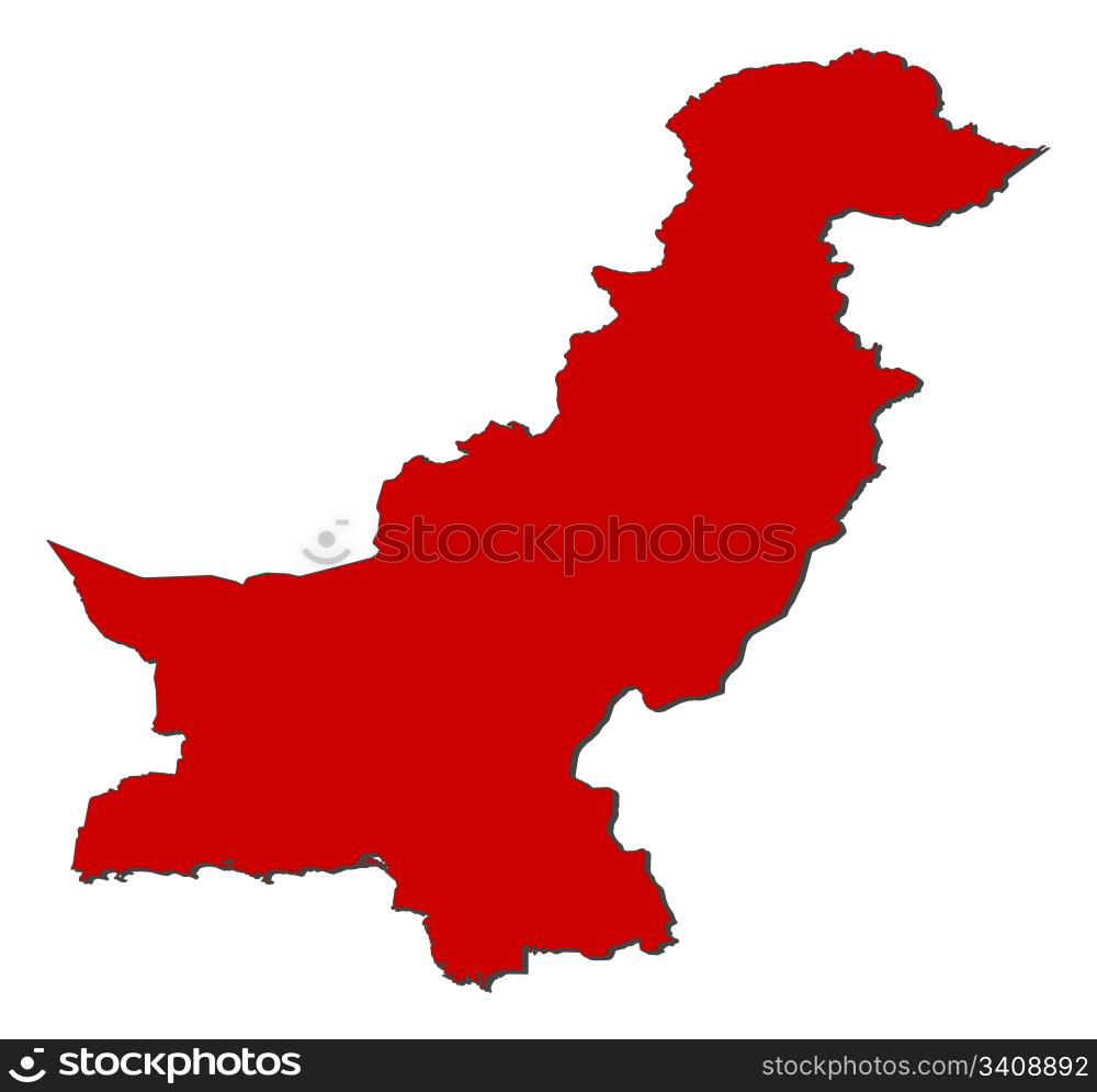 Map of Pakistan. Political map of Pakistan with the several provinces ...