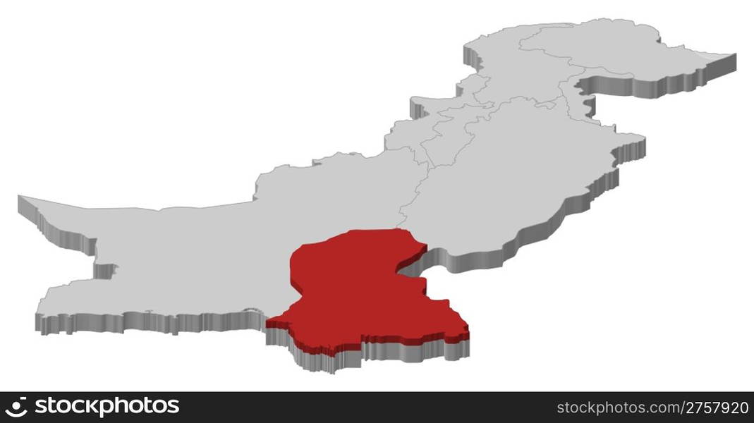Map of Pakistan, Gilgit-Baltistan highlighted. Political map of ...
