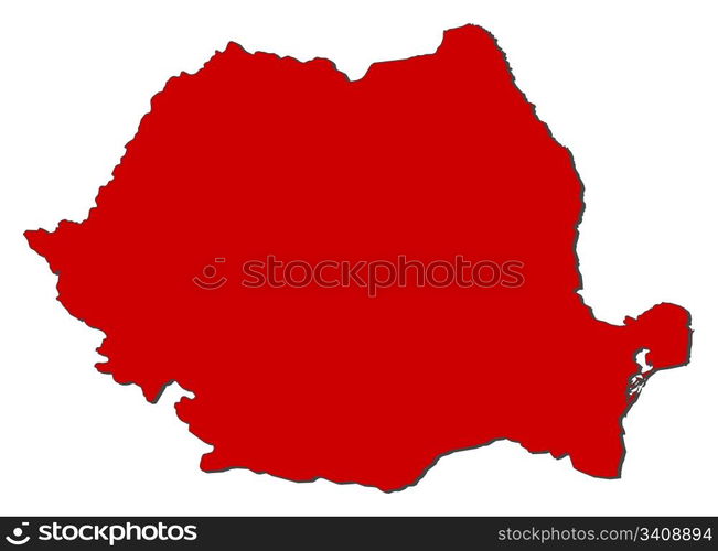 Map of Romania. Political map of Romania with the several counties ...