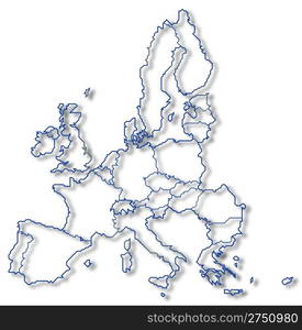 Map of the European Union, Finland highlighted. Political map of the ...