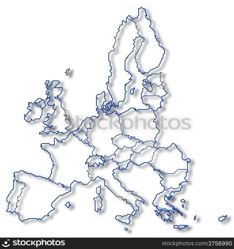 Map of the European Union. Political map of the European Union with the ...