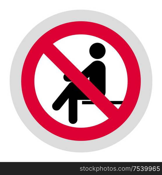 Heavy do not lift forbidden sign, modern round sticker, vector ...
