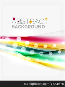 Shiny color lines on white background - motion. Shiny color lines on ...