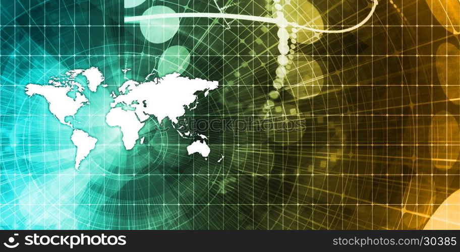 Supply Chain Network Logistics with World Map. Supply Chain Network ...