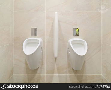 Urinals in men public toilet. Element of design. — Stockphotos.com