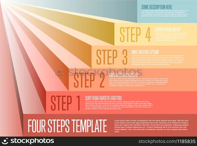 Vecotr Infogrpahic steps diagram template for workflow, business schema ...